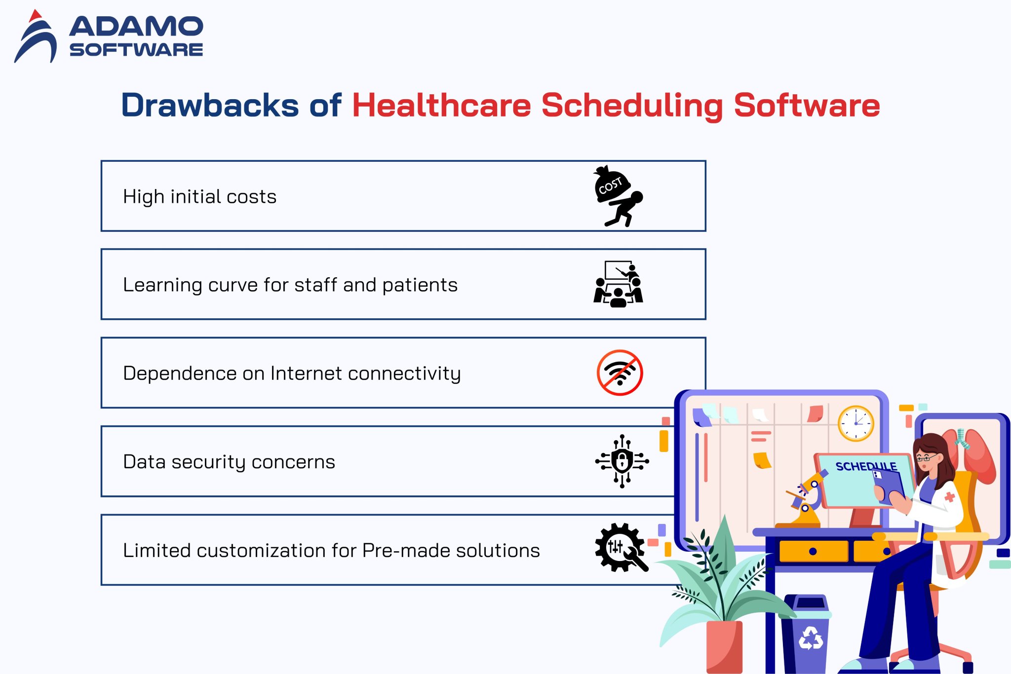Healthcare scheduling software: Definition, Pros, Cons & How to build
