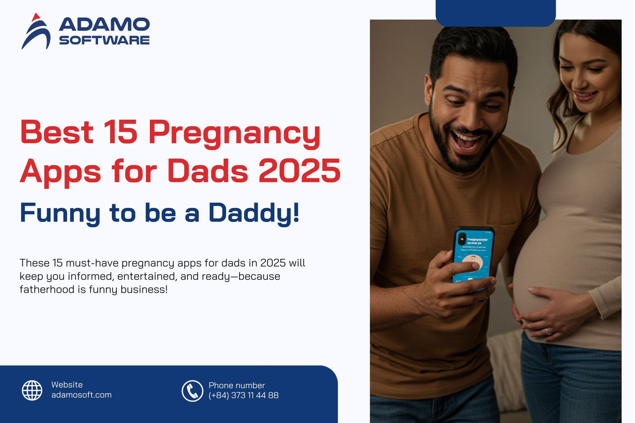 Best 15 Pregnancy app for dads 2025: Funny to be a daddy | Adamo Software